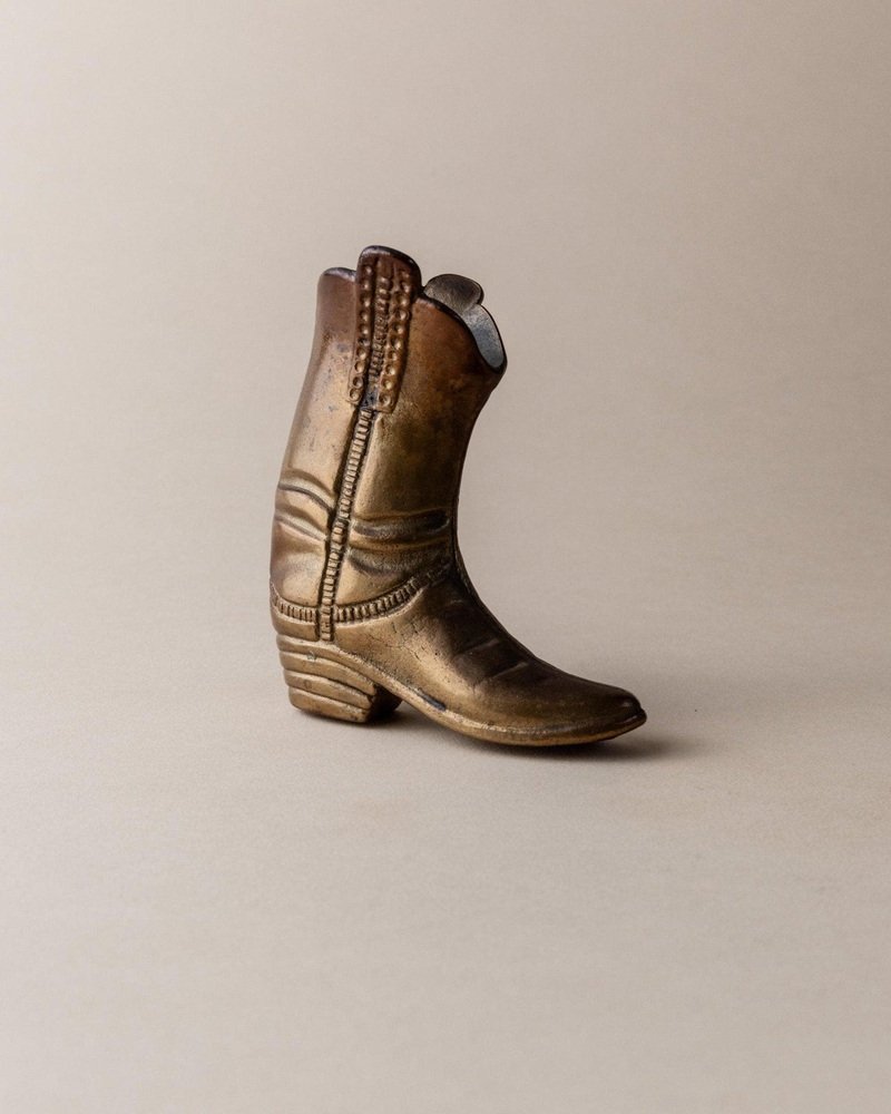 Vintage Brass Cowboy Boot Figurine, 1980s for sale at Pamono