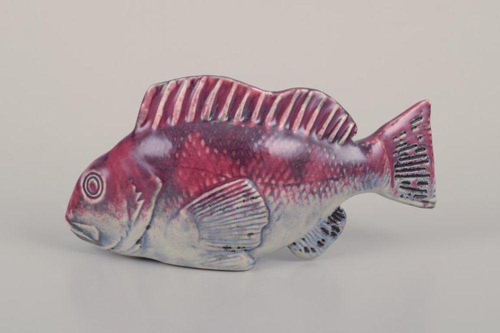 Stim Fish in Glazed Ceramics by Sven Wejsfelt for Gustavsberg, 1980s ...
