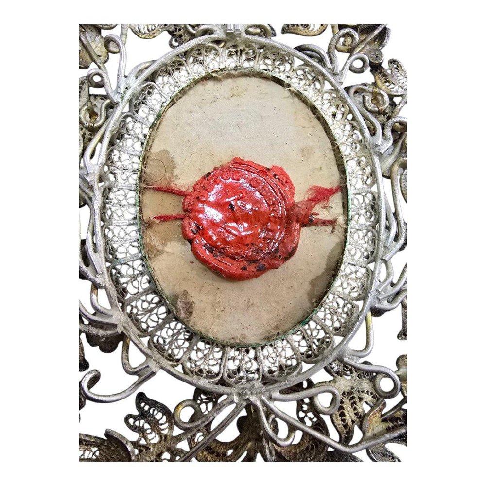 19th Century Gilt Silver Reliquary, 1870s for sale at Pamono