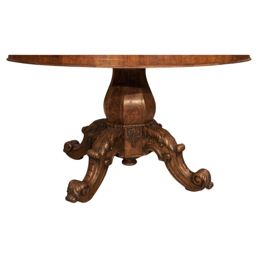 Large 19th Century French Round Table in Fruitwood, 1870s for sale at ...