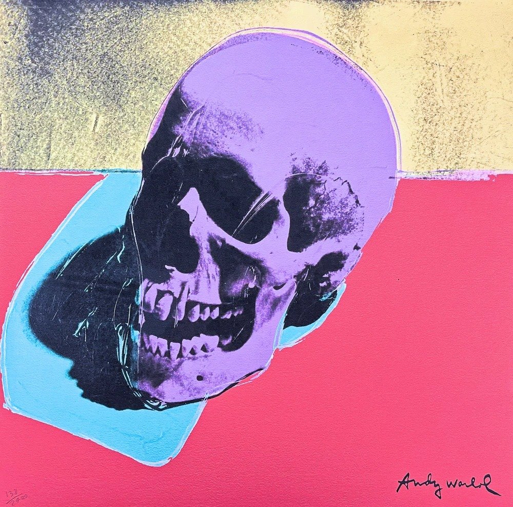 After Andy Warhol, Skull on a Red Background, 1980s, Print for sale at ...