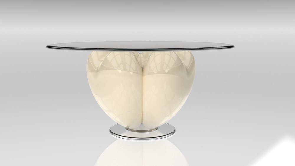 Elvia 3 Hearts Porcelaine Skin Dining Table from Eje-Design for sale at ...