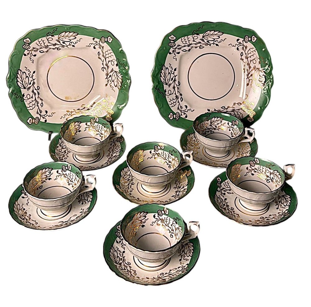 Napoleon III Style Porcelain Coffee Set, 1880, Set of 14 for sale at Pamono