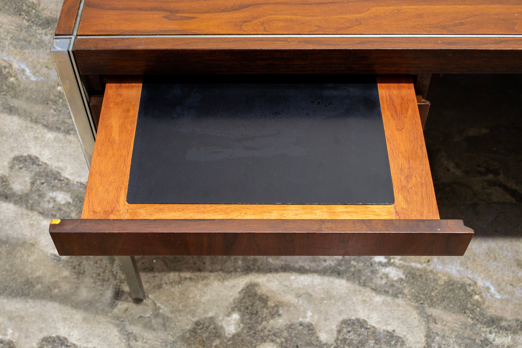 Large Six Drawer Center Desk by Florence Knoll Bassett for Knoll ...