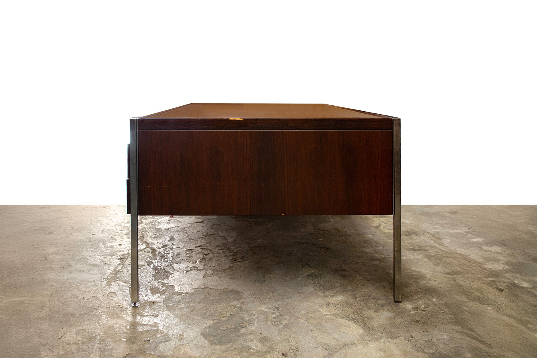 Large Six Drawer Center Desk by Florence Knoll Bassett for Knoll ...