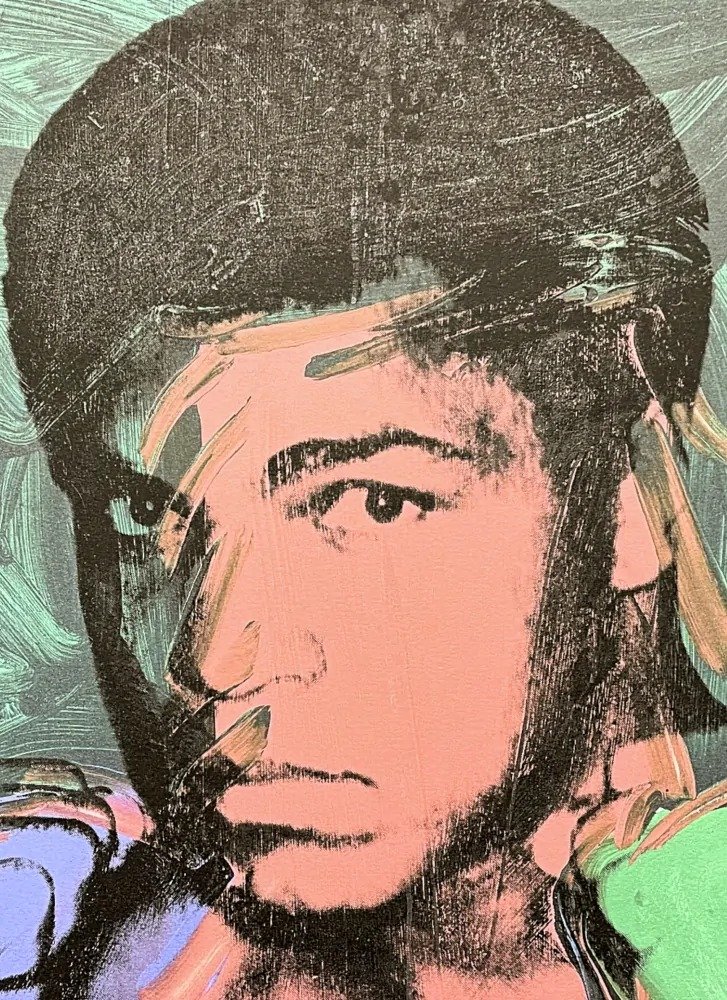 After Andy Warhol, Muhammad Ali Blue-Green, 1980s, Print for sale at Pamono