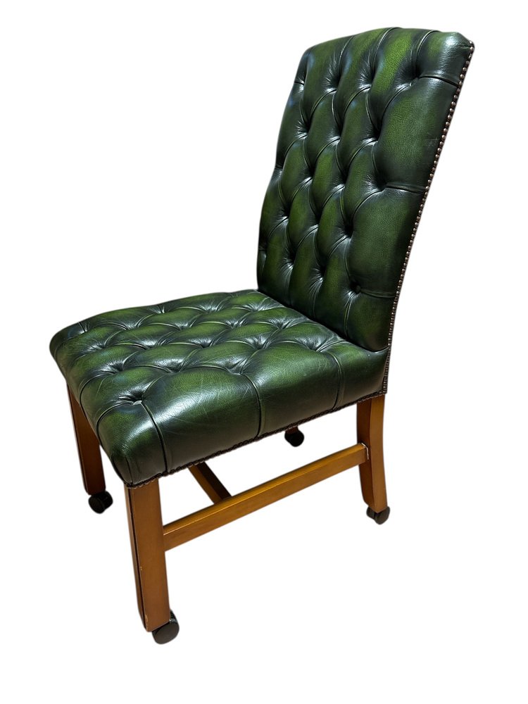 Vintage Chesterfield-Style Office Chair on Casters for sale at Pamono