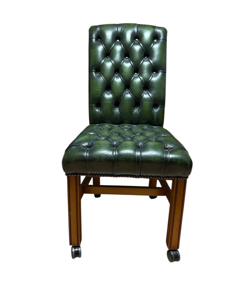 Vintage Chesterfield-Style Office Chair on Casters for sale at Pamono
