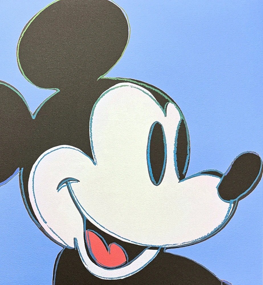 After Andy Warhol, Mickey Mouse Light Blue, 1980s, Print for sale at Pamono