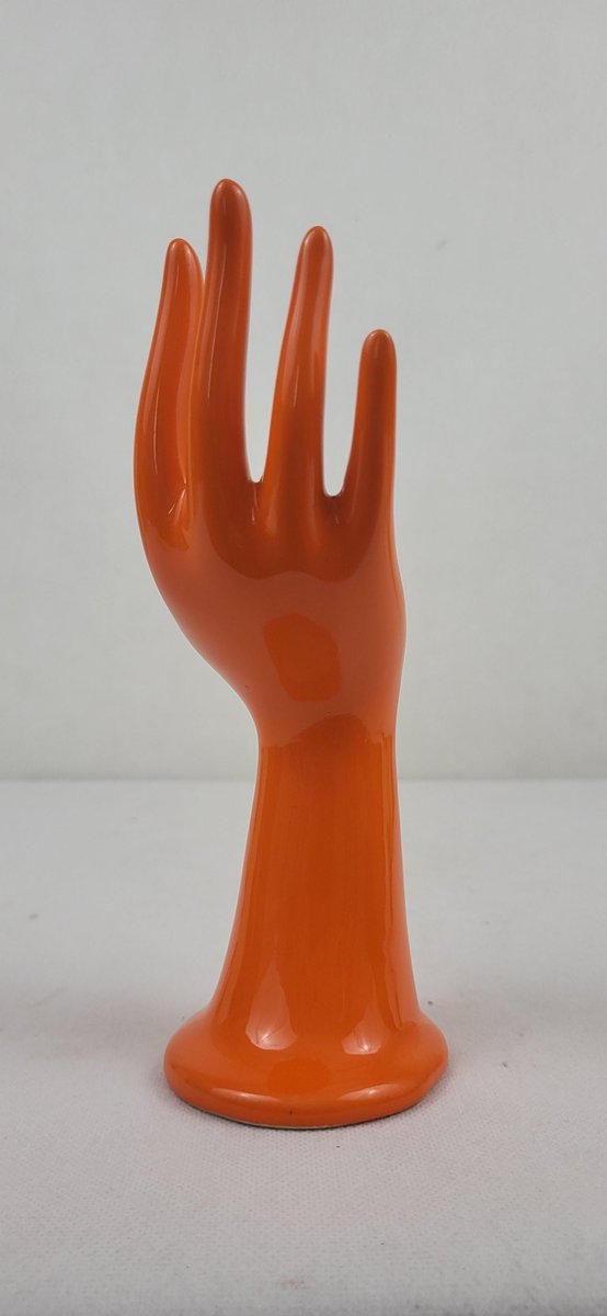Orange Glazed Ceramic Ring Sizer, 1970s for sale at Pamono