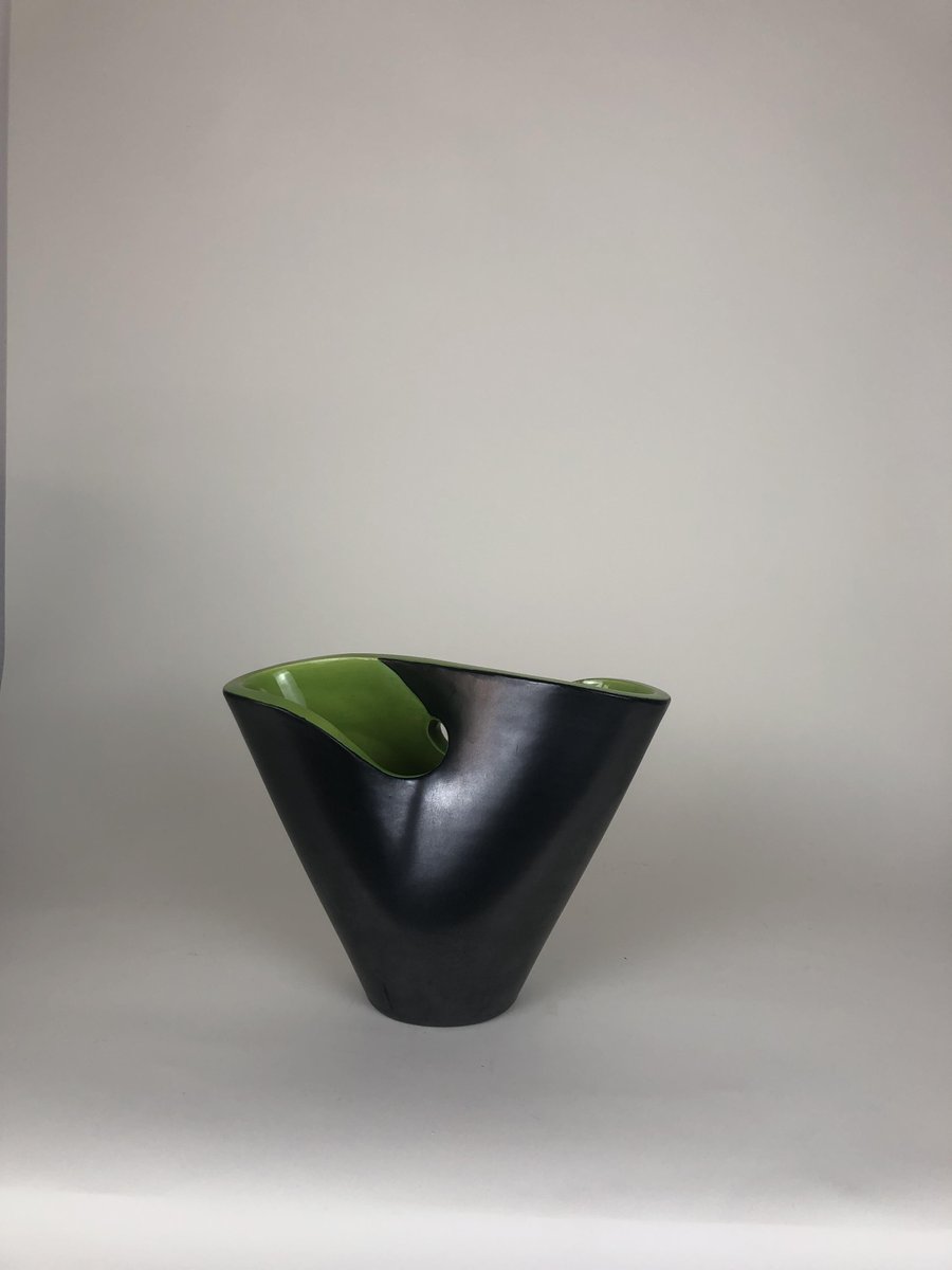 Green Infini Vase by Fernand Elchinger, 1950s for sale at Pamono