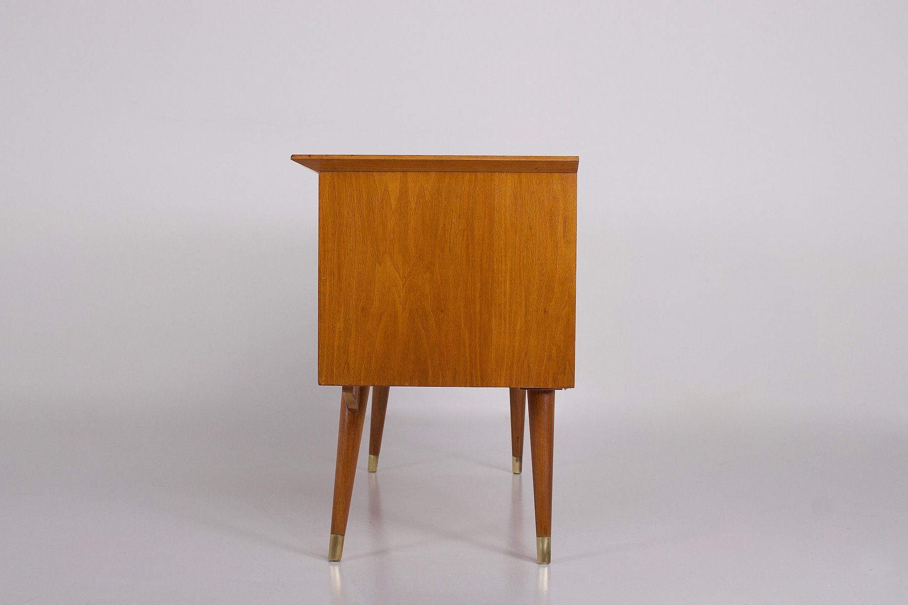 Modern Sideboard with Brass Compass Legs, 1950s for sale at Pamono