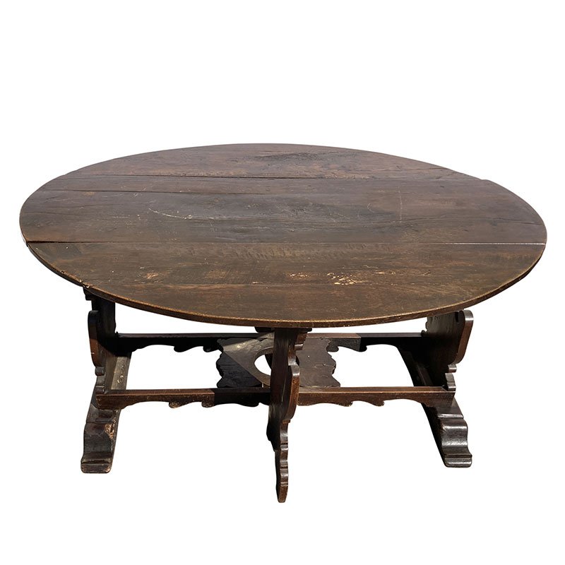 Slatted Walnut Table, 1600s for sale at Pamono