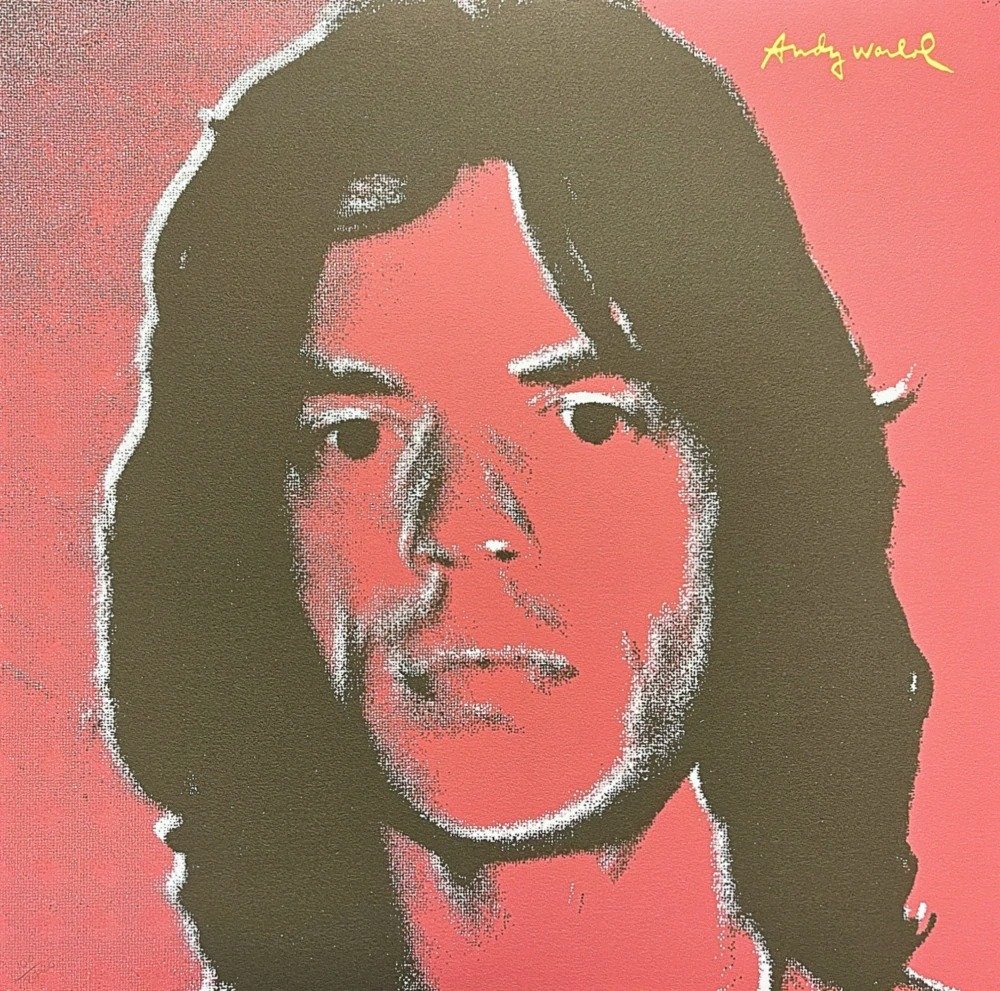 After Andy Warhol, Mick Jagger Red, 1980s, Print for sale at Pamono