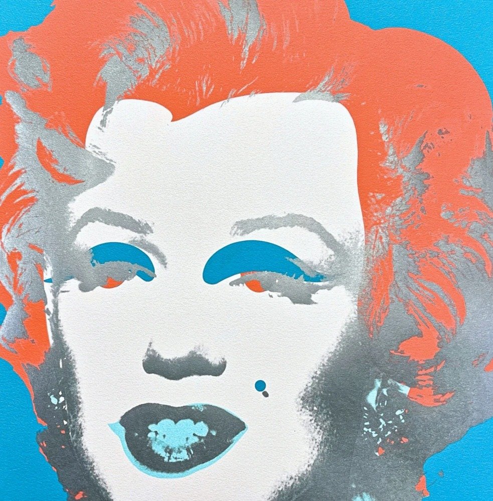 After Andy Warhol, Marilyn Monroe Blue-Red, 1980s, Print for sale at Pamono