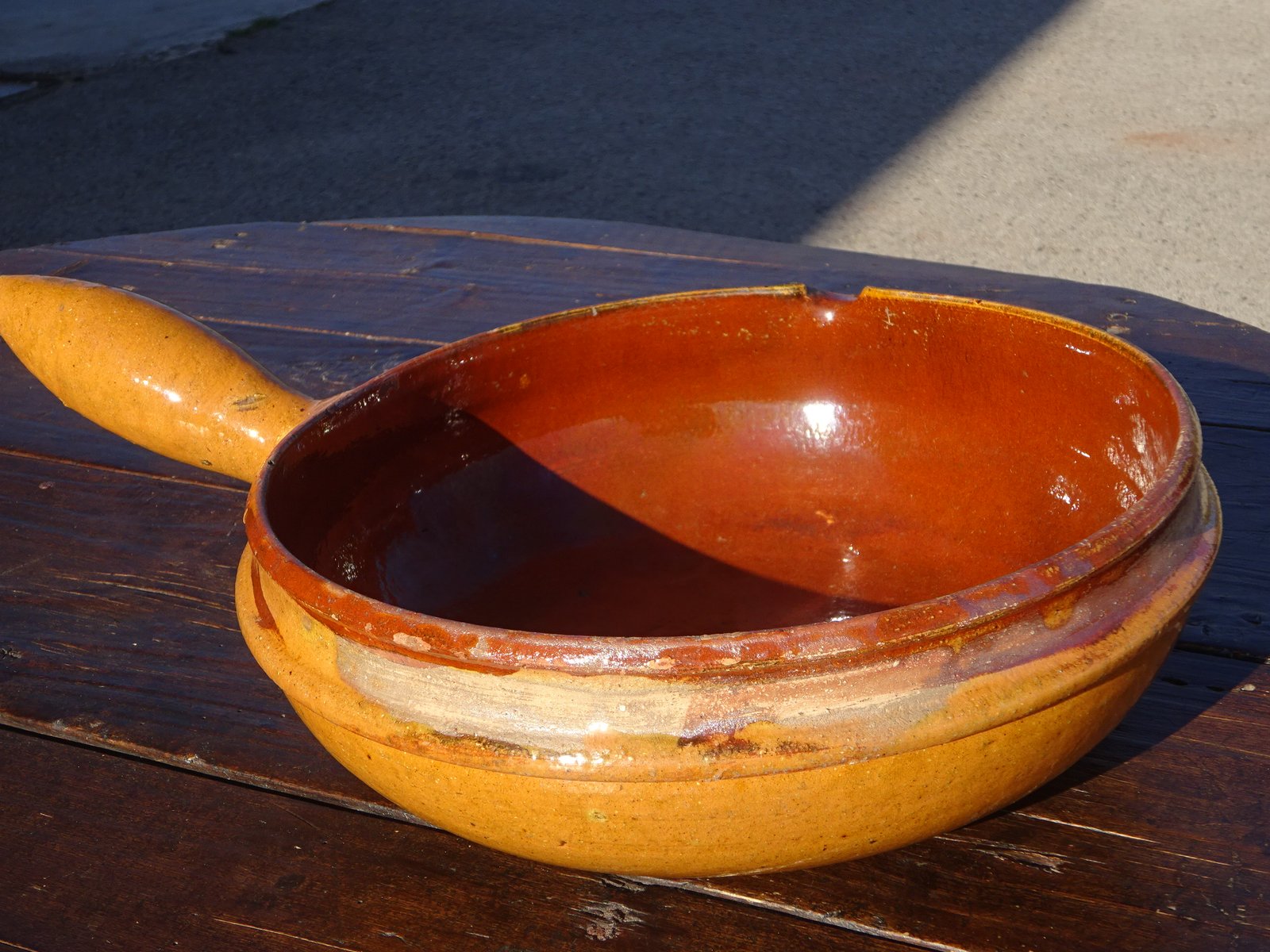 Terracotta Frying Pan from Vallauris, 1950s for sale at Pamono
