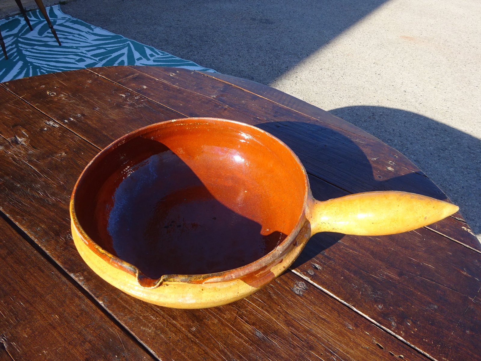 Terracotta Frying Pan from Vallauris, 1950s for sale at Pamono