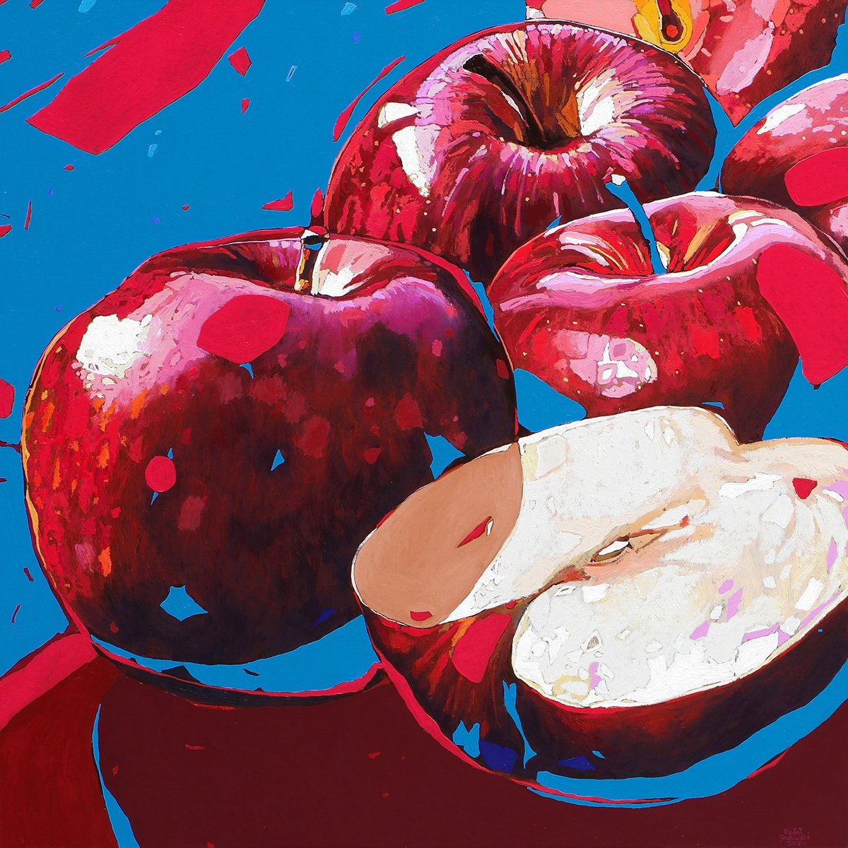 Rafal Gadowski, Apples 25, 2024, Oil on Canvas for sale at Pamono