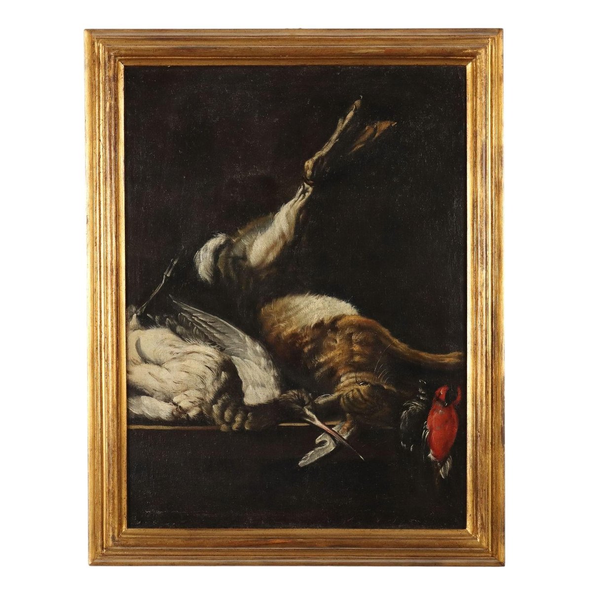 Still Life with Hare and Birds, Oil Painting for sale at Pamono