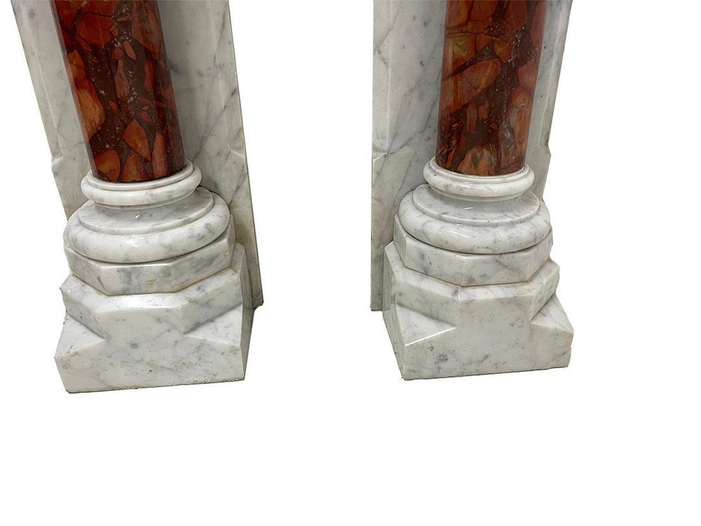 19th Century Marble Half Wall Mounted Columns, Set of 2 for sale at Pamono