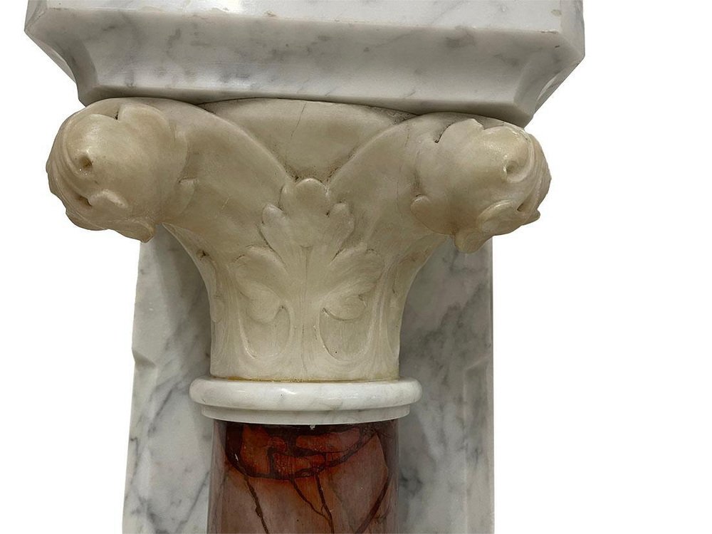 19th Century Marble Half Wall Mounted Columns, Set of 2 for sale at Pamono