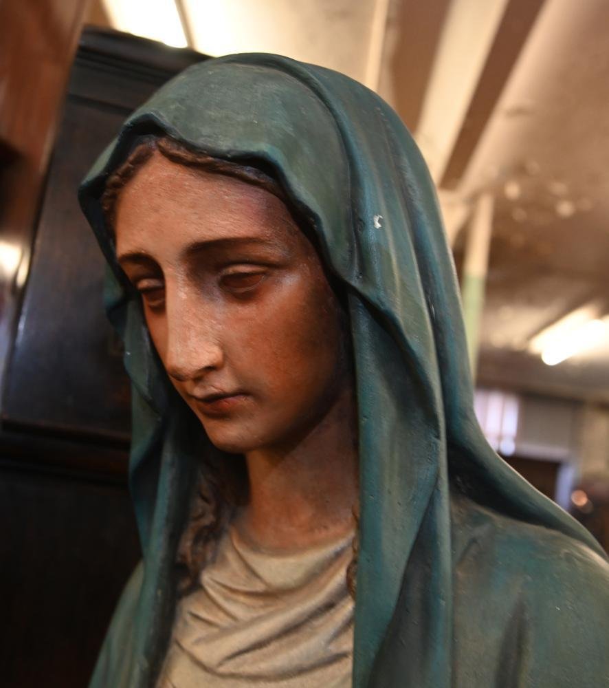 Lifesize Italian Mary and Joseph & Jesus Statues, 1920s, Plaster, Set ...