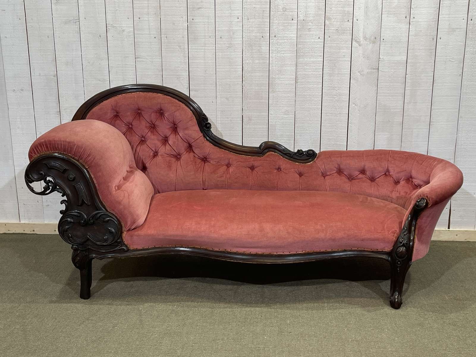19th Century Victorian Mahogany Daybed for sale at Pamono