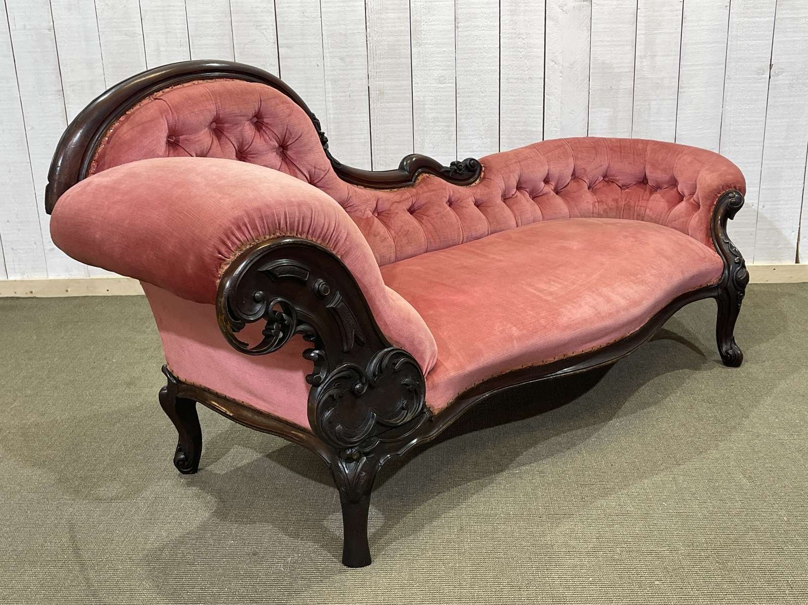19th Century Victorian Mahogany Daybed for sale at Pamono
