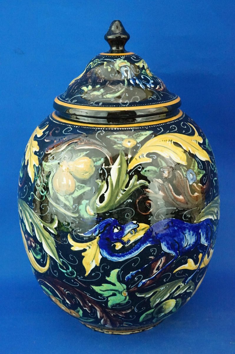 Vintage Neo-Renaissance Ceramic Potiche Vase by the MAP factory ...