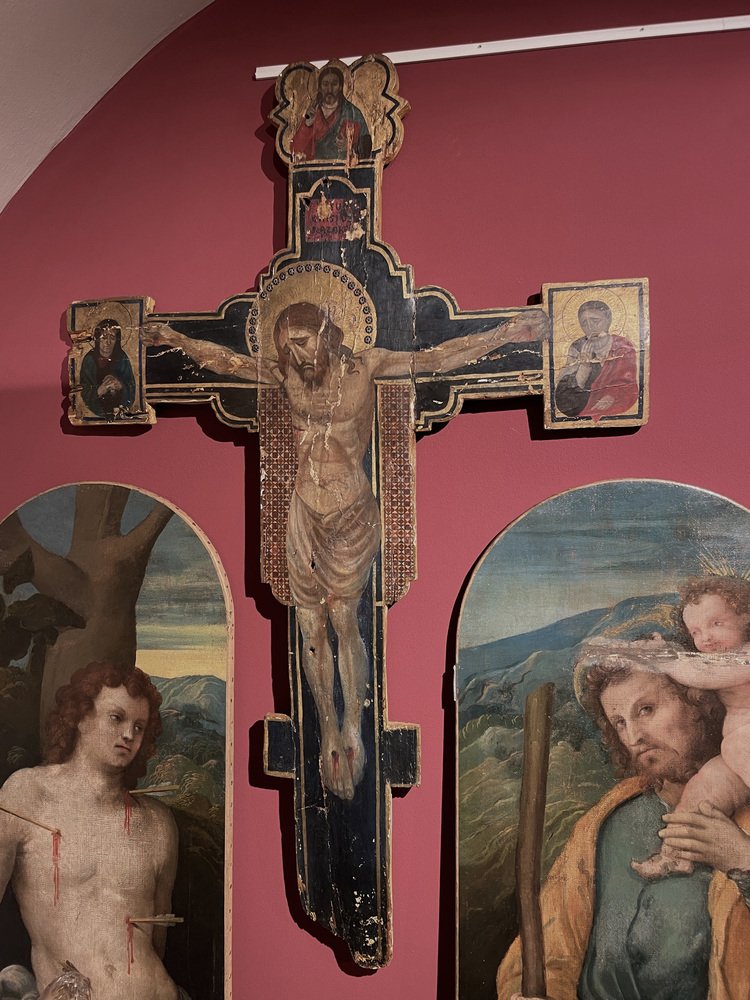 Religious Artist, 14th Century Style Crucifix, Tempera on Panel for ...