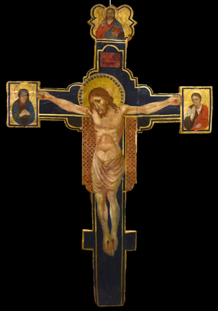 Religious Artist, 14th Century Style Crucifix, Tempera on Panel for ...