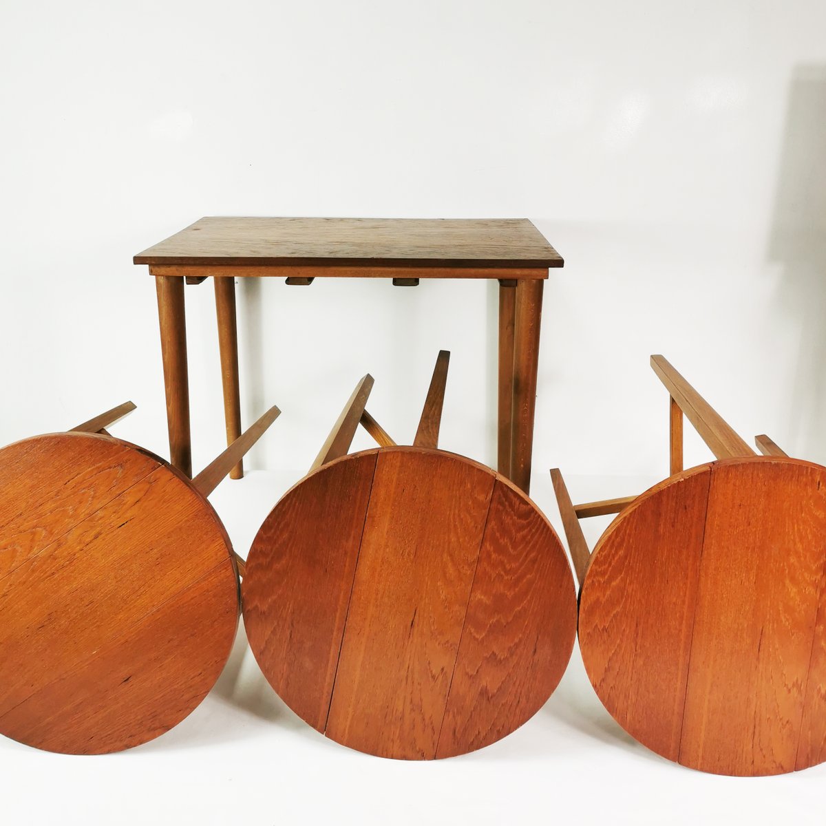 Mid-Century Modern Folding Tables by P. Hundevad, 1960s, Set of 4 for ...