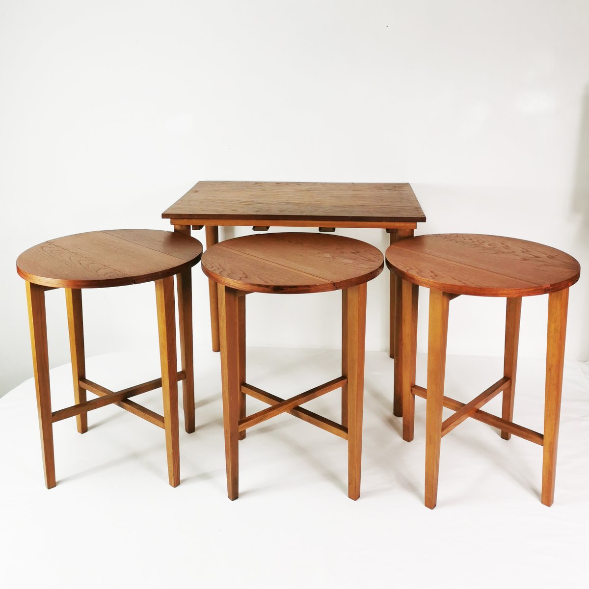 Mid-Century Modern Folding Tables by P. Hundevad, 1960s, Set of 4 for ...