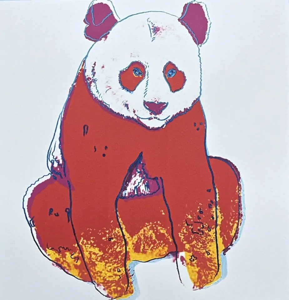 After Andy Warhol, Giant Panda Red, 1980s, Print for sale at Pamono