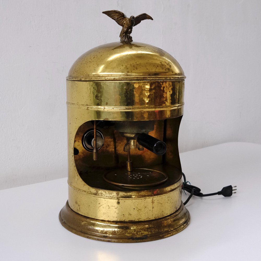 Vintage Coffee Machine in Brass for sale at Pamono