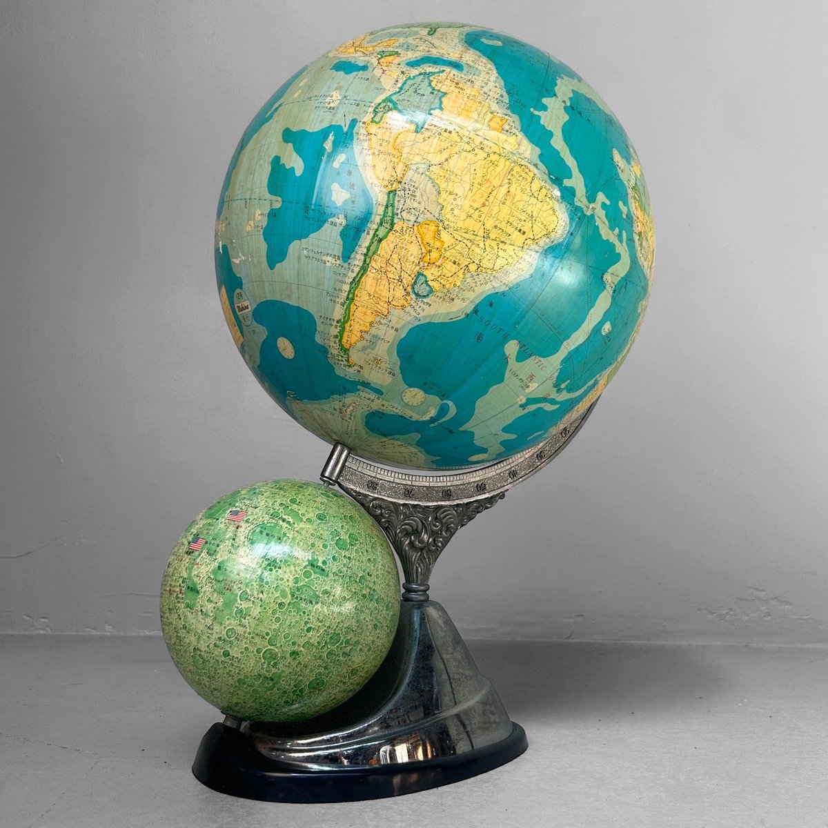 Mid-Century Japanese Earth and Moon Globe from Mahina, 1970s for sale ...
