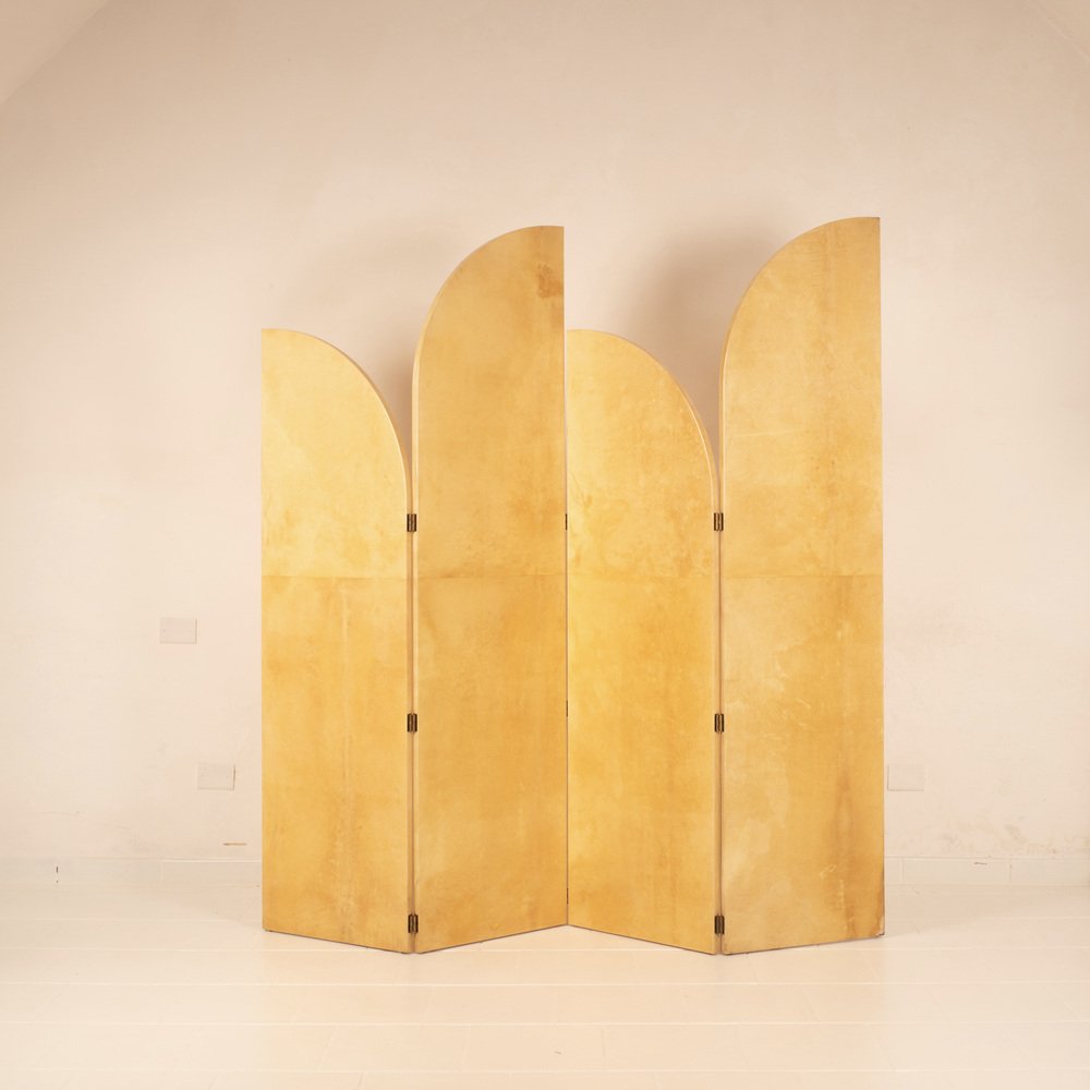 Parchment Screen by Aldo Tura for Tura Milano, 1960 for sale at Pamono