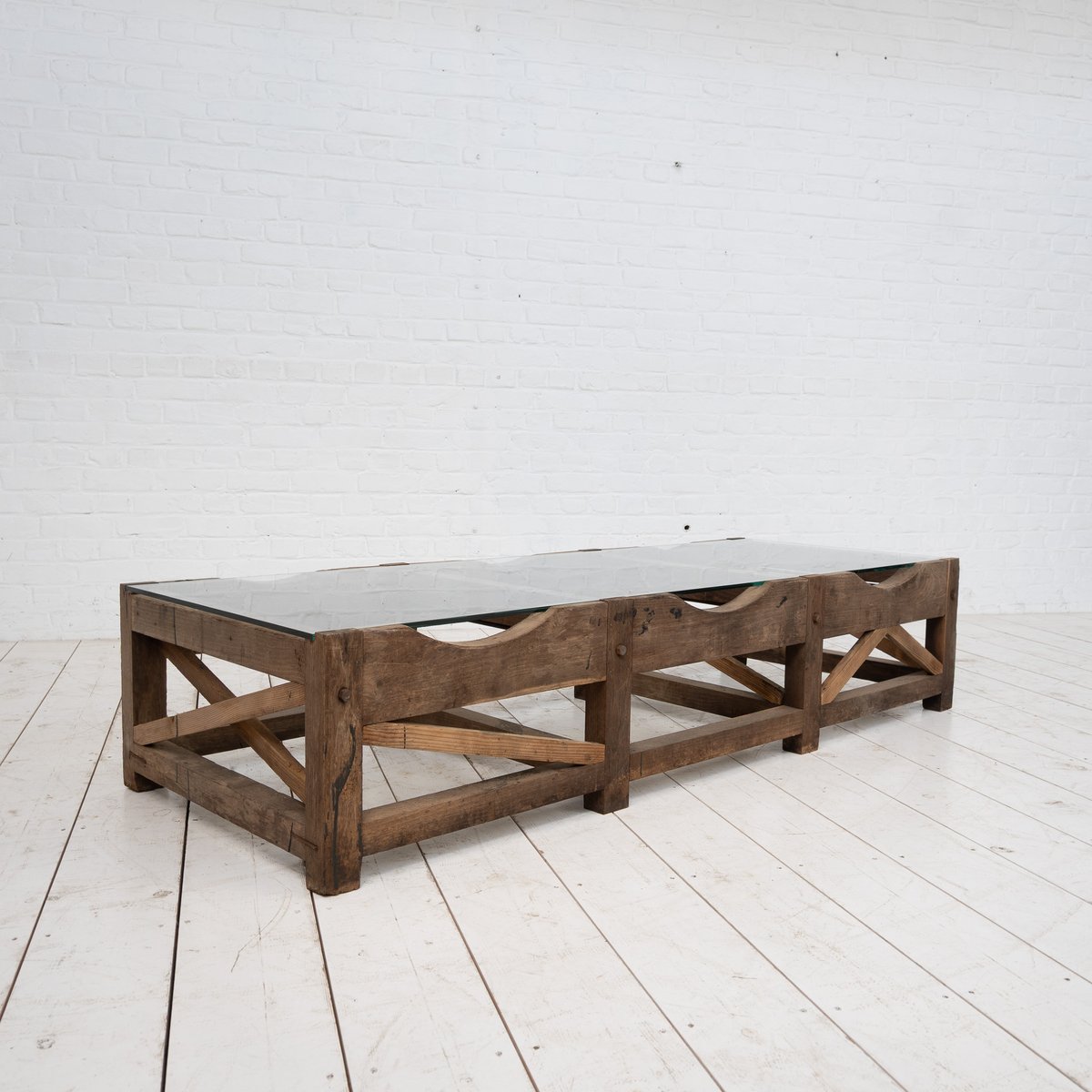 Large Primitive Coffee Table, 1900s for sale at Pamono
