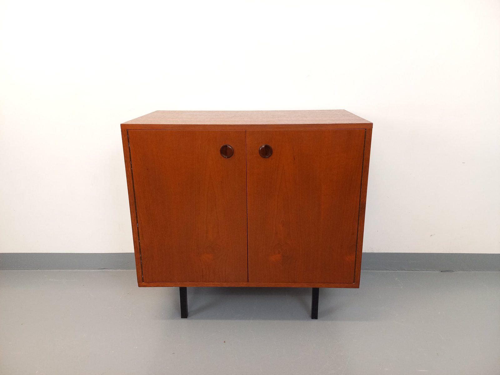 Vintage Scandinavian Modernist Style Storage Unit in Teak and Black ...