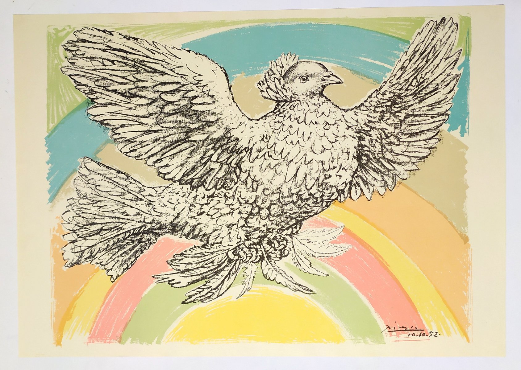 Pablo Picasso, Peace Dove, Lithograph, 1952 for sale at Pamono