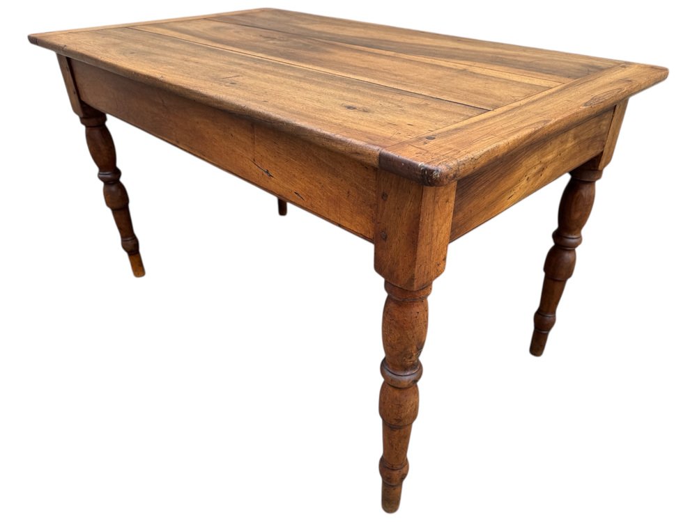 Walnut Farmhouse Table with Drawers for sale at Pamono