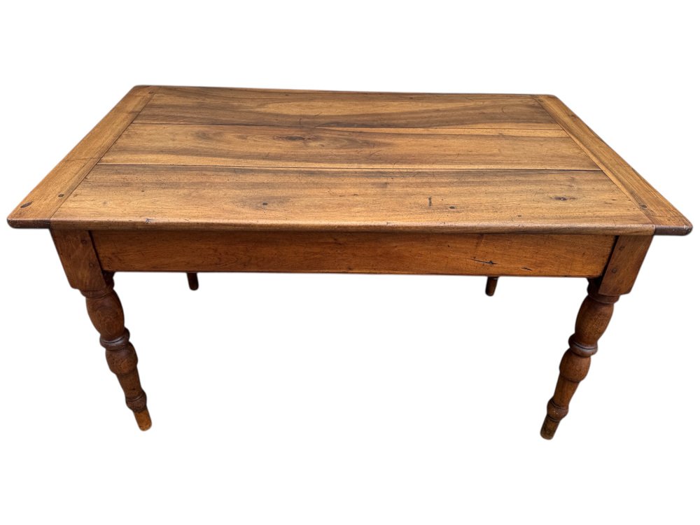 Walnut Farmhouse Table with Drawers for sale at Pamono