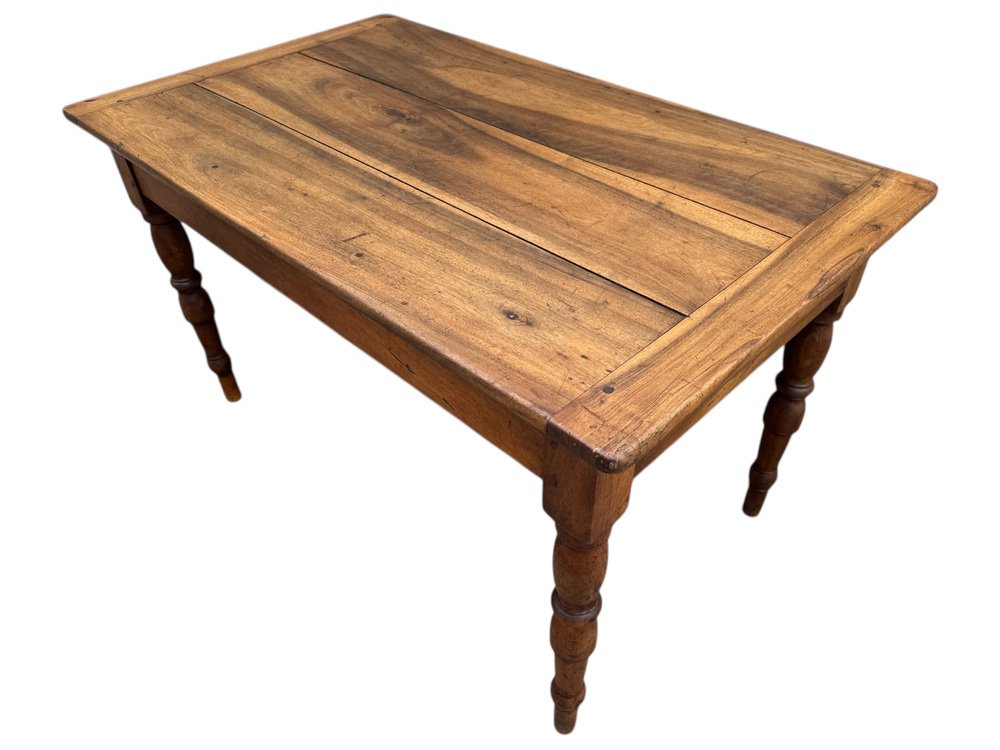 Walnut Farmhouse Table with Drawers for sale at Pamono