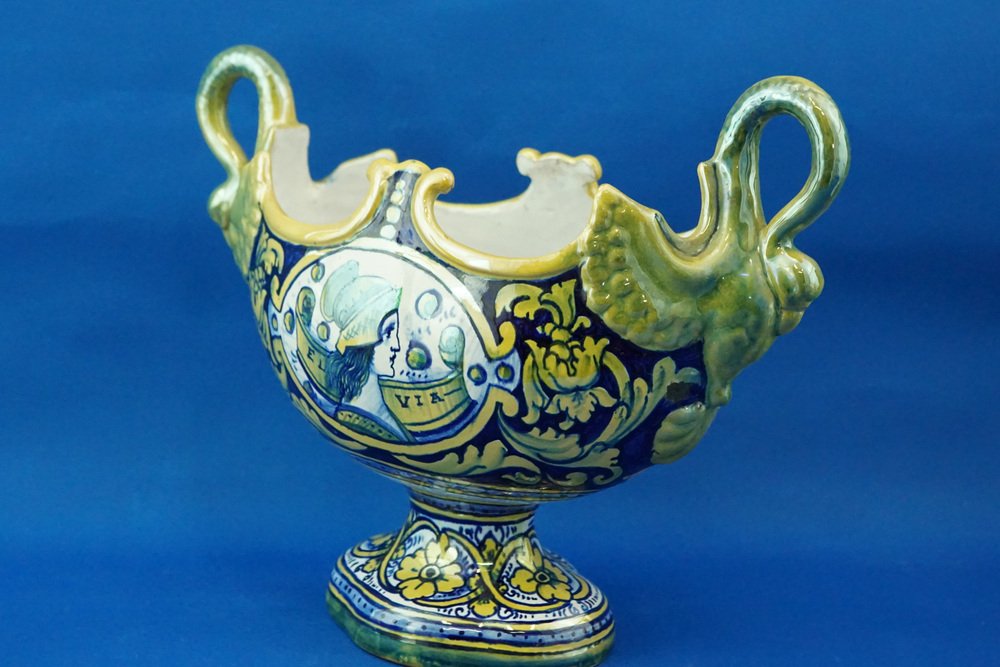 Neo-Renaissance Ceramic Centerpiece Vase by Morroni & Tega, from Gualdo ...