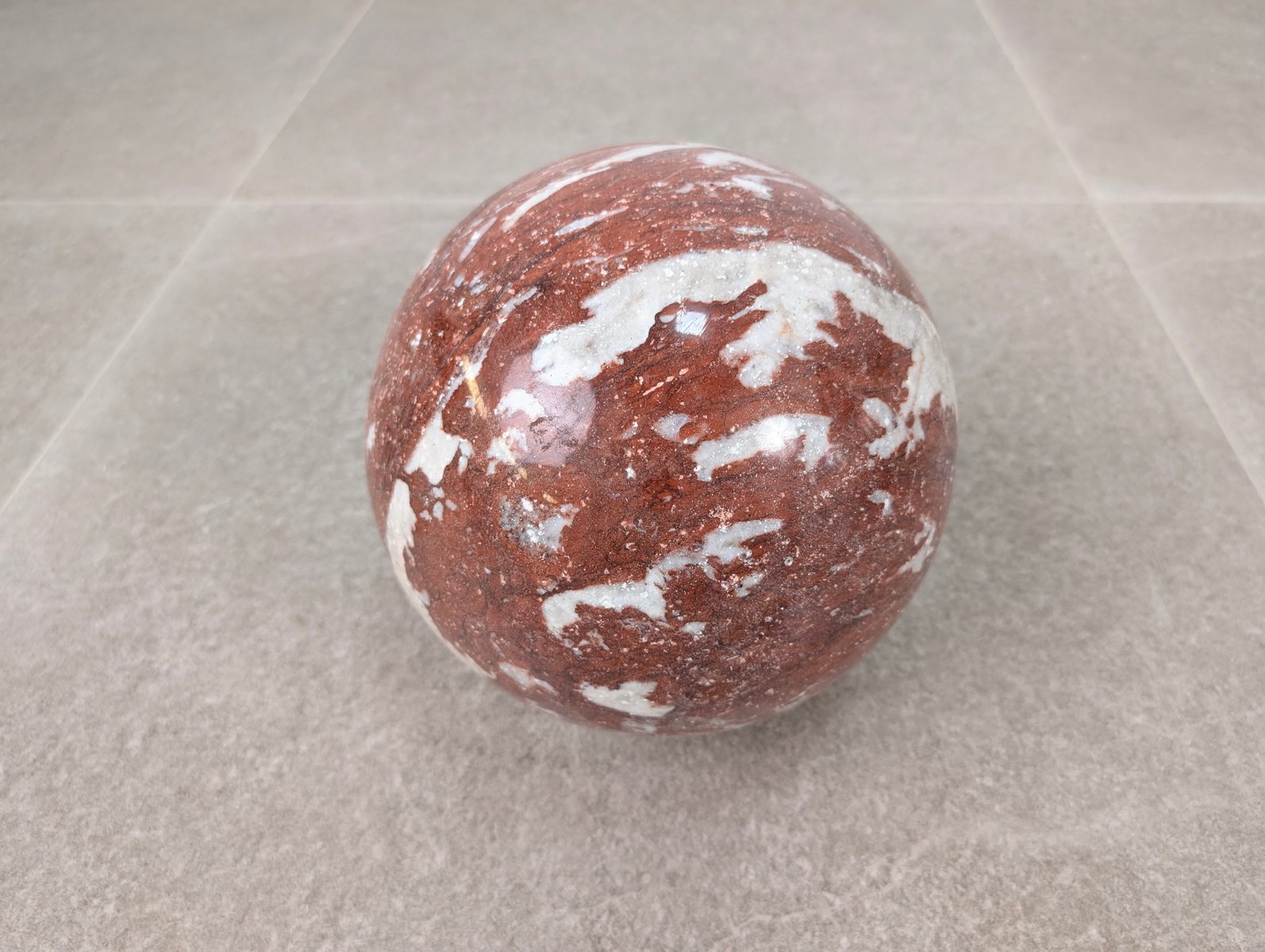 Italian Table with Tricolor Marble Spheres, 1990s for sale at Pamono