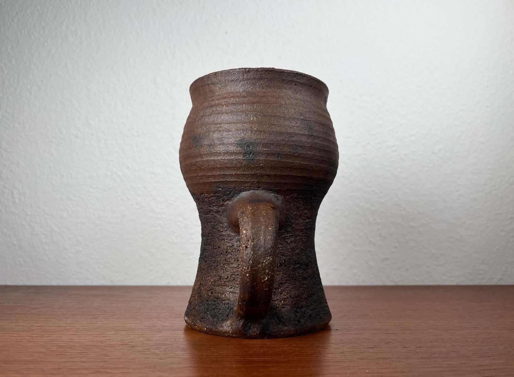 Mid-Century Modern Brutalist German Studio Pottery Carafe Vase by ...