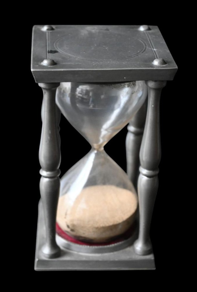 Antique Pewter Hourglass, 1800s for sale at Pamono