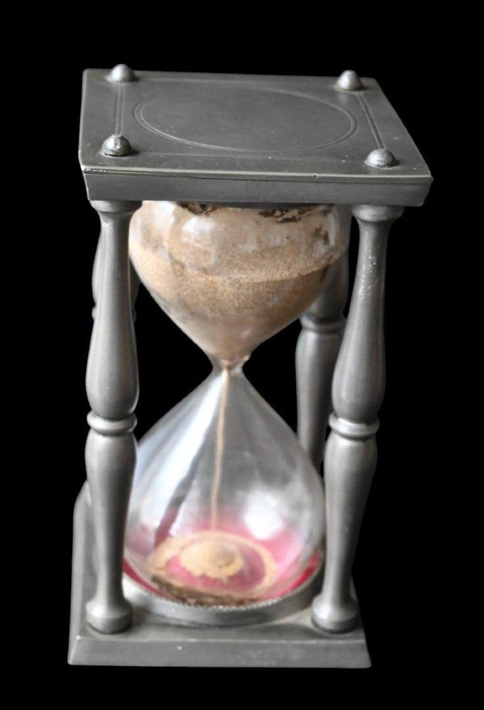 Antique Pewter Hourglass, 1800s for sale at Pamono