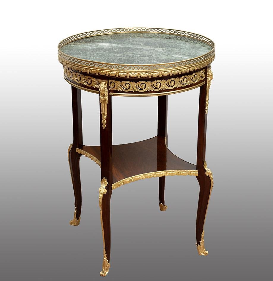Antique Napoleon III Coffee Table in Mahogany with Gilded Bronze ...