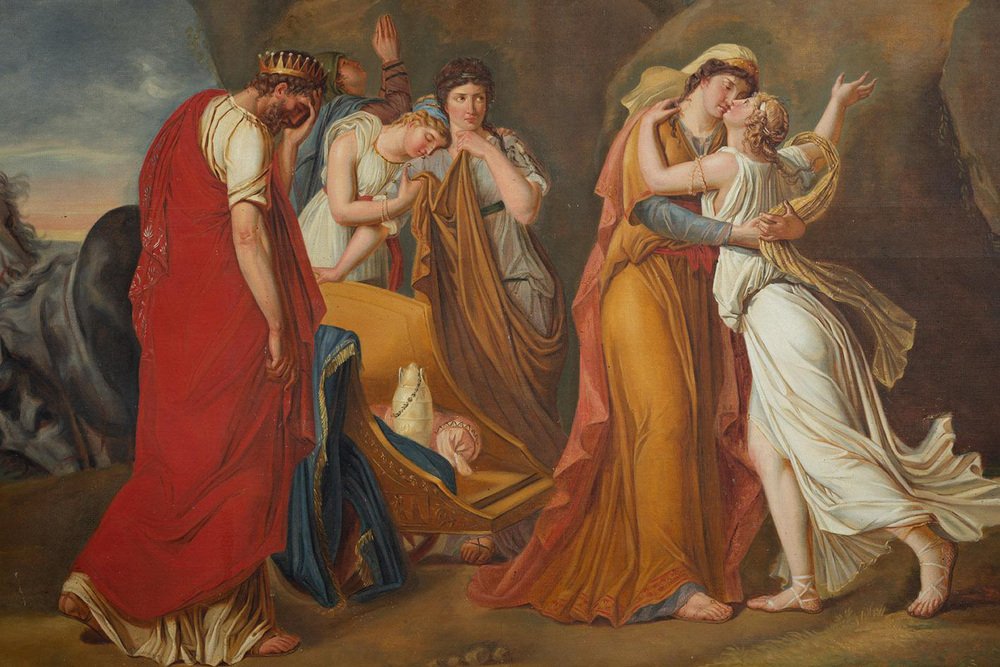 French Artist, Psyche Greeting Her Family, Early 19th Century, Oil on ...